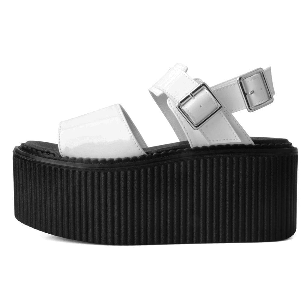 Strato Sandal White Patent Faux Leather – T.U.K. Shoes Europe