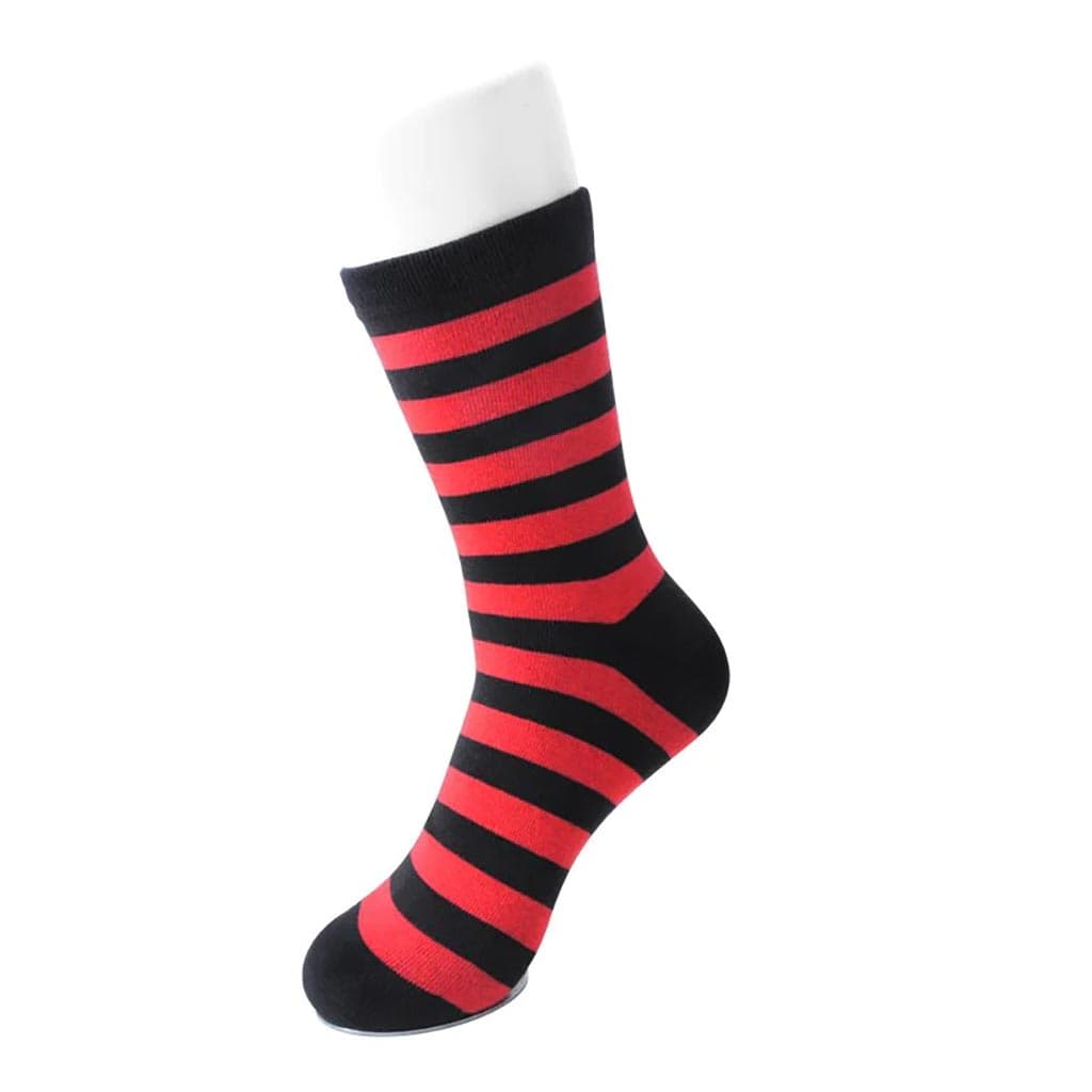 Red & Black T.U.K. Stripe Womens Socks | Red/Black Ankle Socks | Womens ...